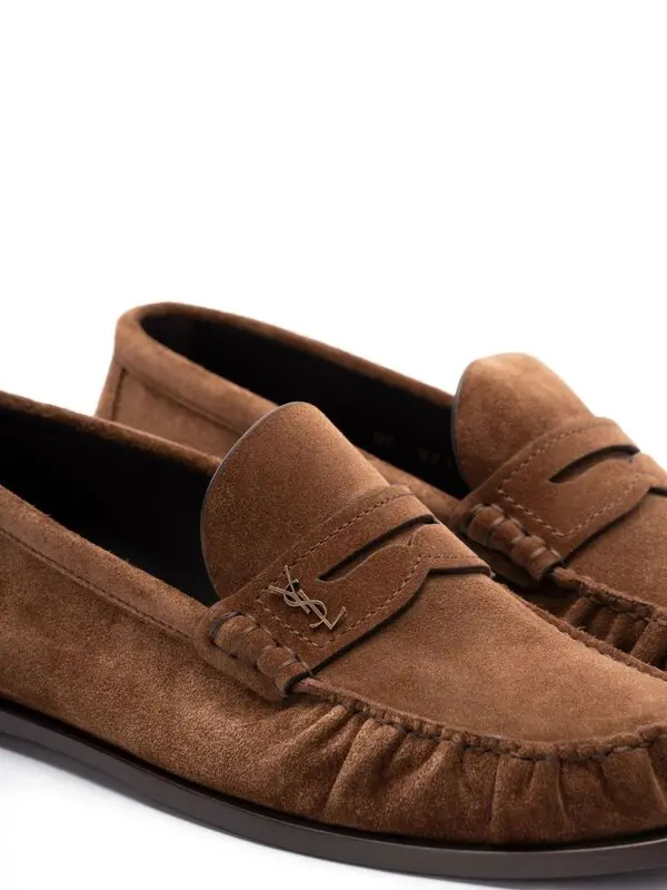 Saint Laurent Laurent Suede Leather Loafers