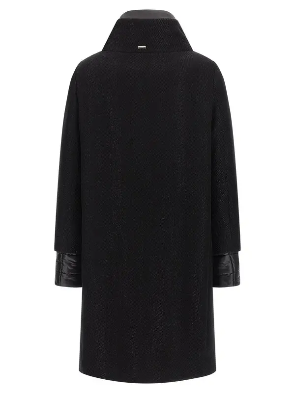 Herno Lamé Thread And Wool Coat