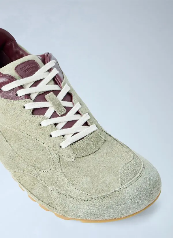 Bottega Veneta Orbit Flash Suede Sneakers - Green
