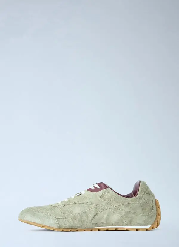 Bottega Veneta Orbit Flash Suede Sneakers - Green