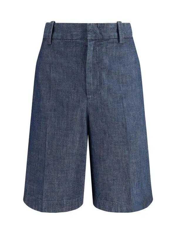 JIL SANDER Cotton Bermuda Shorts - Blue