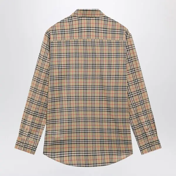 Burberry Cotton Check Shirt - Cream