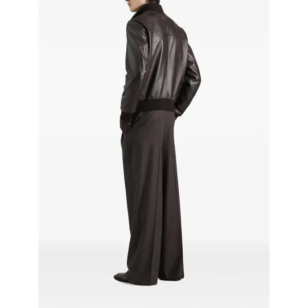 Dolce & Gabbana Leather Bomber Jacket