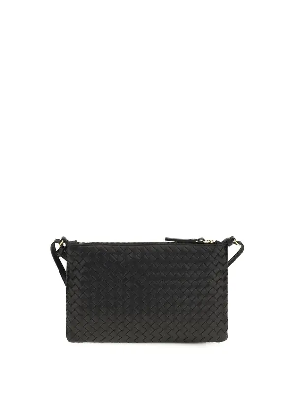 Bottega Veneta Intrecciato Shoulder Bag - Black