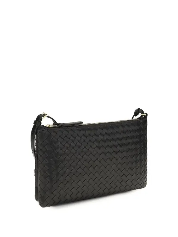 Bottega Veneta Intrecciato Shoulder Bag - Black