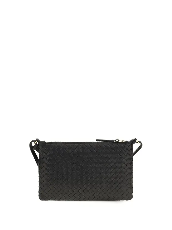 Bottega Veneta Intrecciato Shoulder Bag - Black