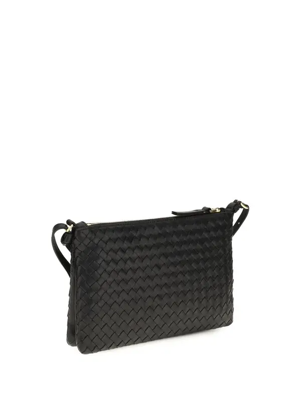 Bottega Veneta Intrecciato Shoulder Bag - Black