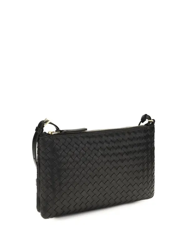 Bottega Veneta Intrecciato Shoulder Bag - Black