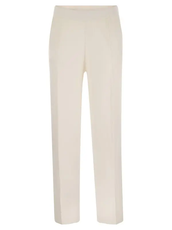 Max Mara Arno Viscose And Wool Trousers - Cream