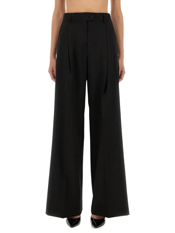 Sportmax Sail Virgin Wool Pants - Black