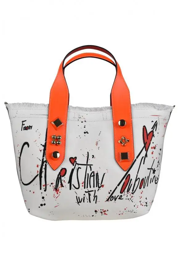 CHRISTIAN LOUBOUTIN Frangibus Small Tote Bag - White