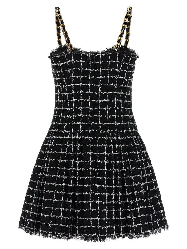 Balmain Tweed Check Mini Dress