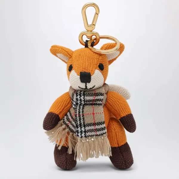 Burberry Fox Charm In Knitted Cotton - Orange