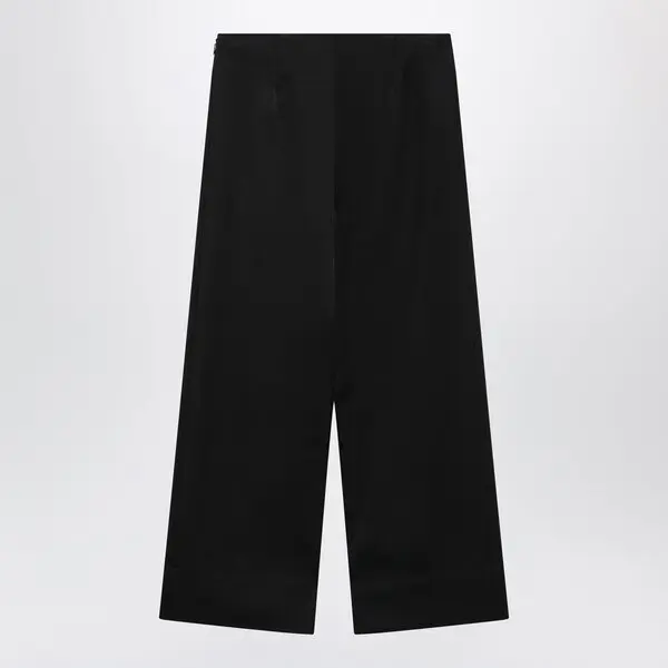TOTEME Fluid Satin Trousers - Black