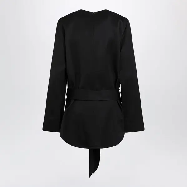 TOTEME Heavy Satin Tunic With Belt - Black