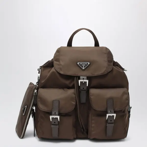 Prada Re-nylon And Saffiano Backpack With Pouch