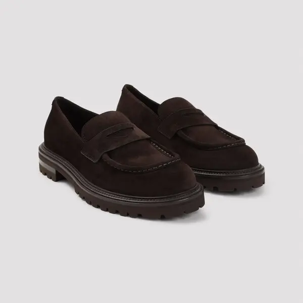 Giorgio Armani Suede Penny Loafers