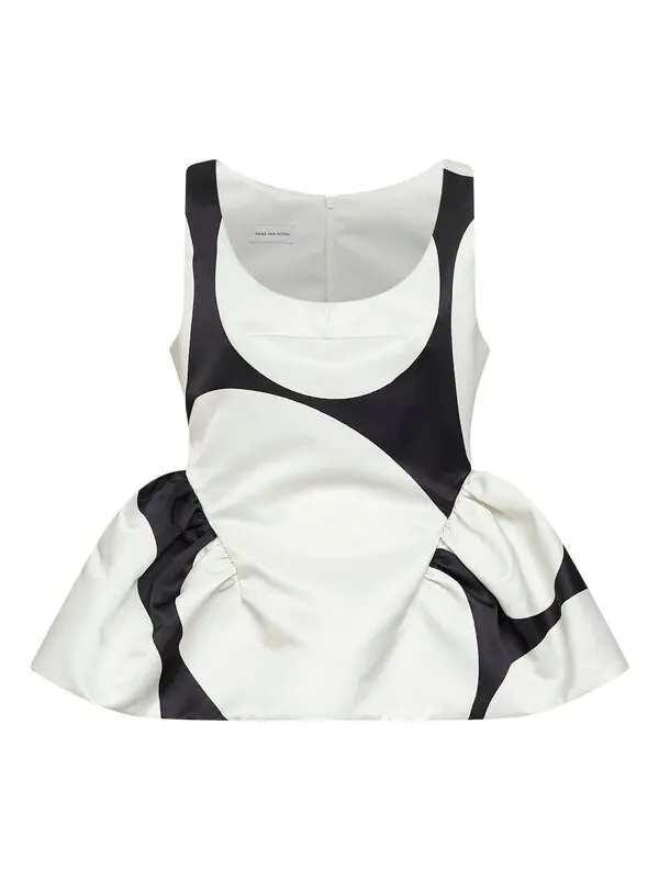 Dries Van Noten Printed Duchess Top - Multicolor