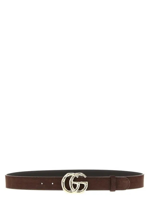 Gucci Gg Marmont Leather Belt - Brown