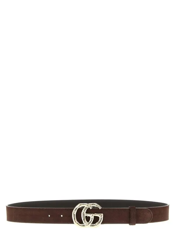 Gucci Gg Marmont Leather Belt - Brown