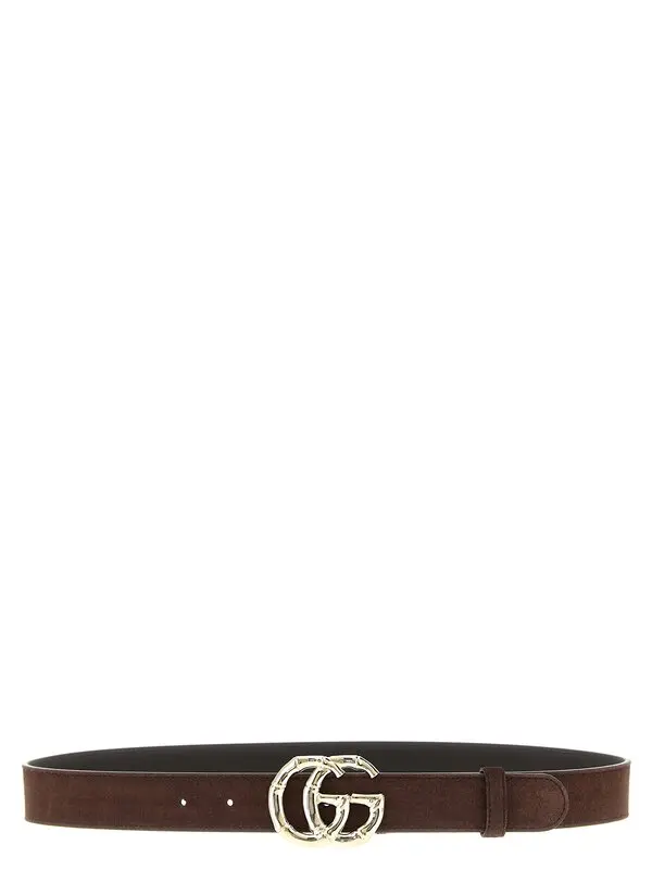 Gucci Gg Marmont Leather Belt - Brown