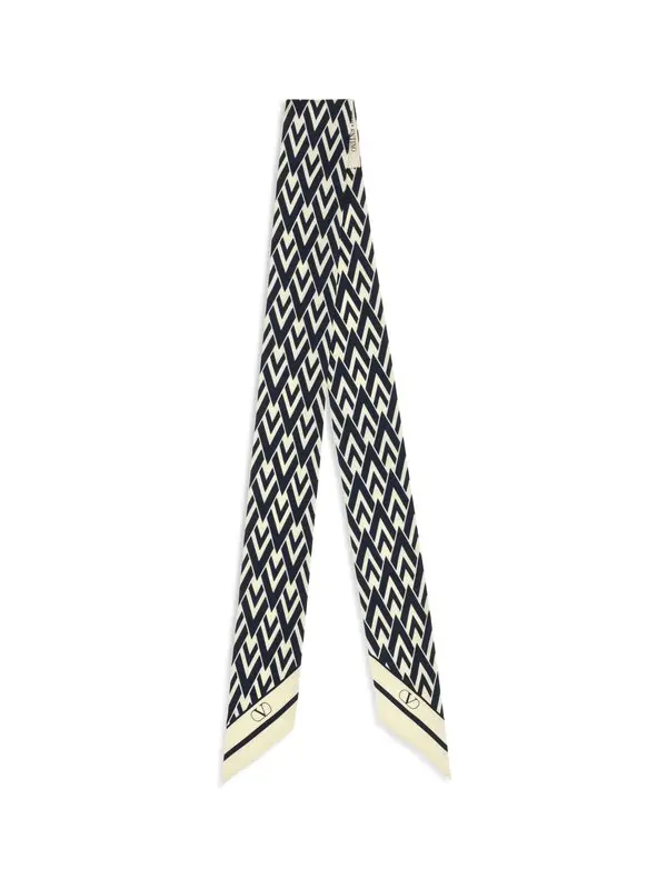 Valentino Garavani Twill Tout La V Scarf - Blue