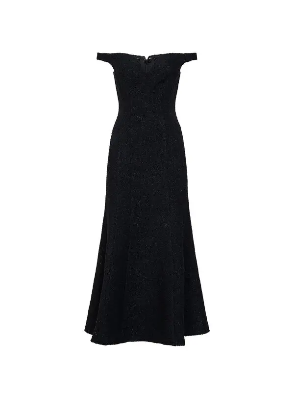 SELF-PORTRAIT Lamé Bouclé Dress - Multicolor