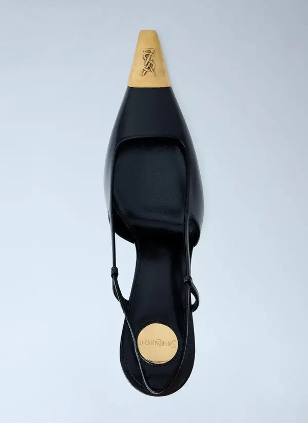 Saint Laurent Jeanne Slingback Pumps - Black