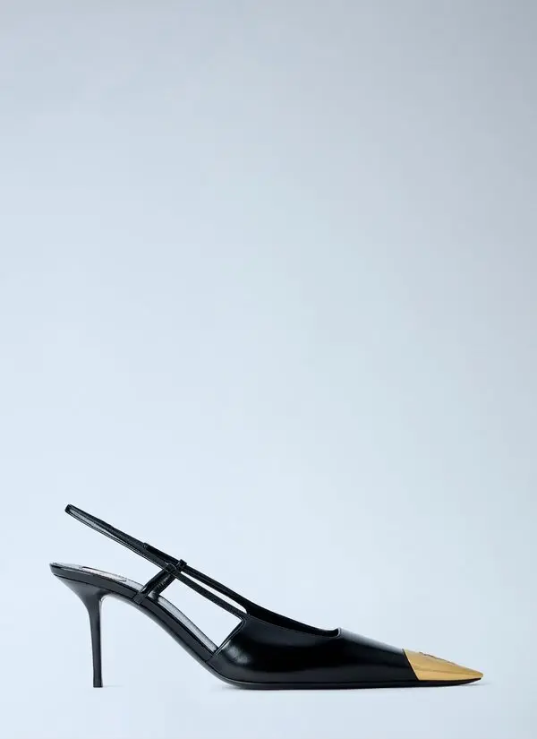 Saint Laurent Jeanne Slingback Pumps - Black