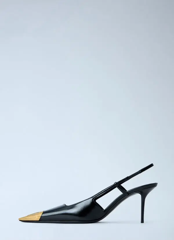 Saint Laurent Jeanne Slingback Pumps - Black