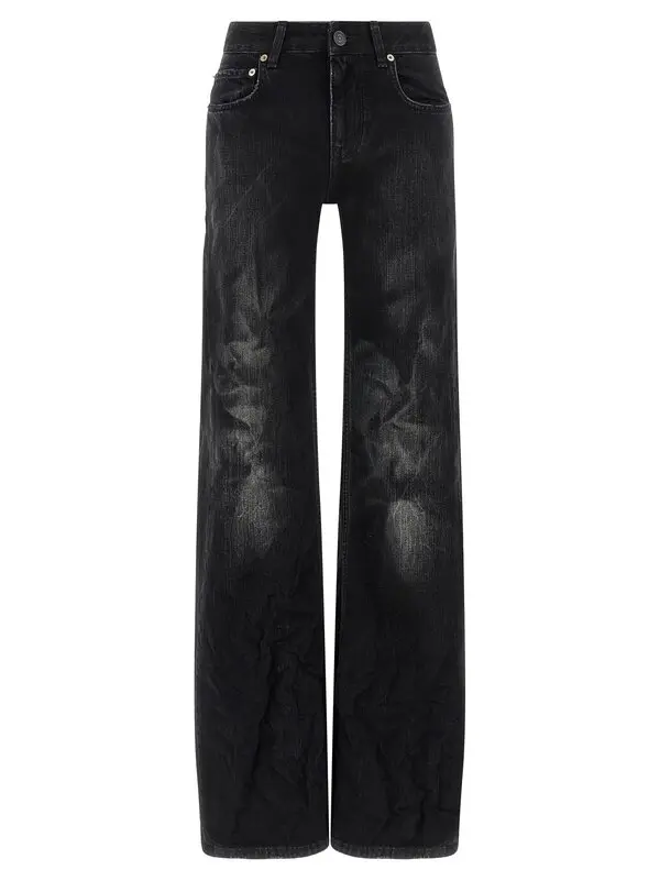 Balenciaga Wide Leg Jeans - Black