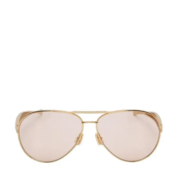 Bottega Veneta Aviator Sardine Sunglasses - Gold
