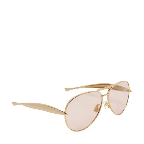 Bottega Veneta Aviator Sardine Sunglasses - Gold