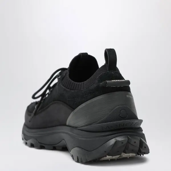 Moncler Trailgrip Lite3 Suede Leather Sneakers - Black