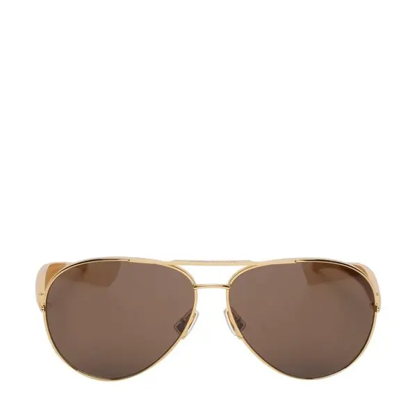 Bottega Veneta Aviator Sardine Sunglasses - Gold