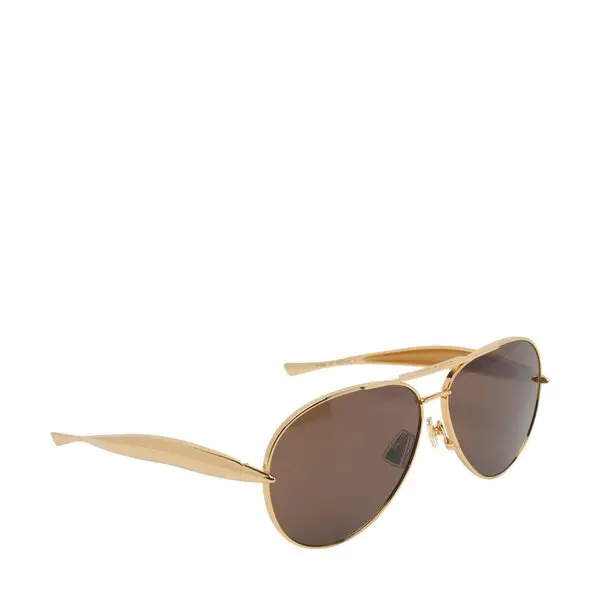 Bottega Veneta Aviator Sardine Sunglasses - Gold