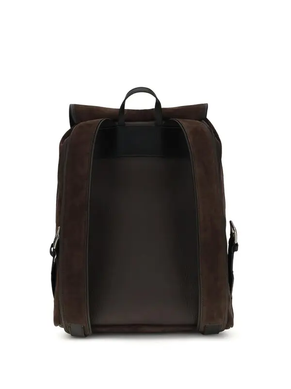 Valentino Garavani Antibes Backpack In Suede - Brown