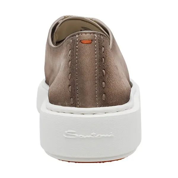 Santoni Suede Leather Sneakers - Cream