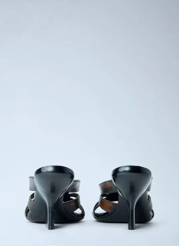Dries Van Noten Strappy Block Heel Sandals - Brown