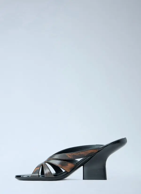 Dries Van Noten Strappy Block Heel Sandals - Brown