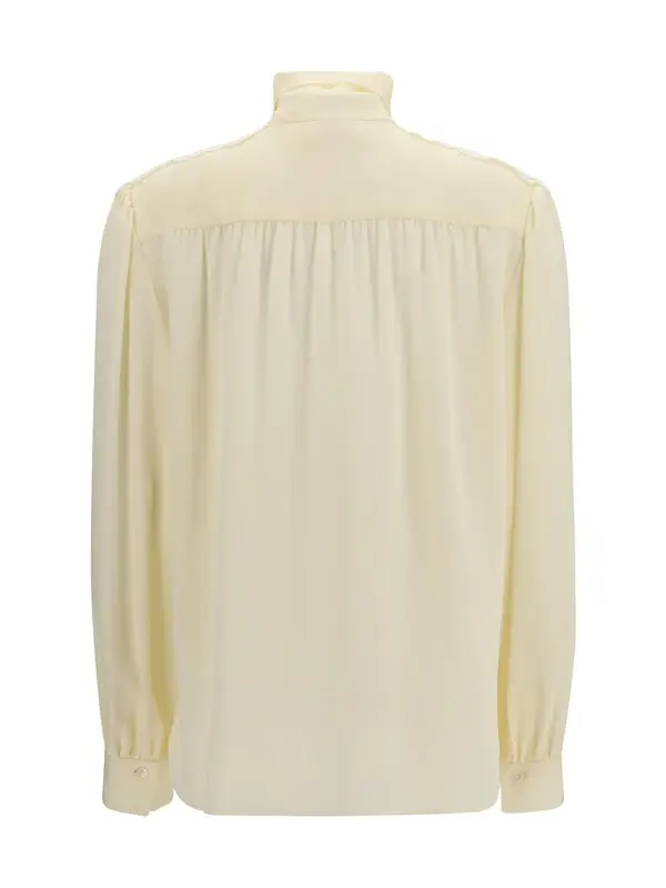Chloé Embroidered Shoulder Bow Blouse - Multicolor