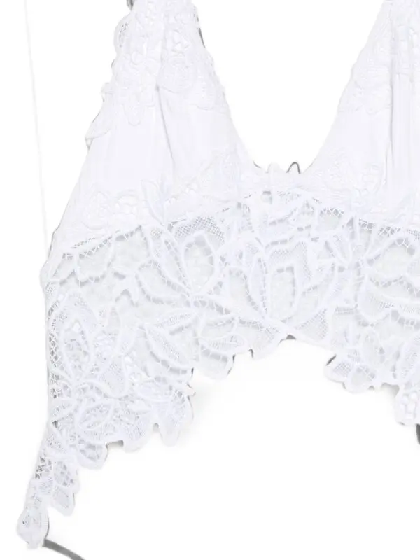 ERMANO SCERVINO Ermanno Scervino Lace Panelling Halterneck Swimsuit