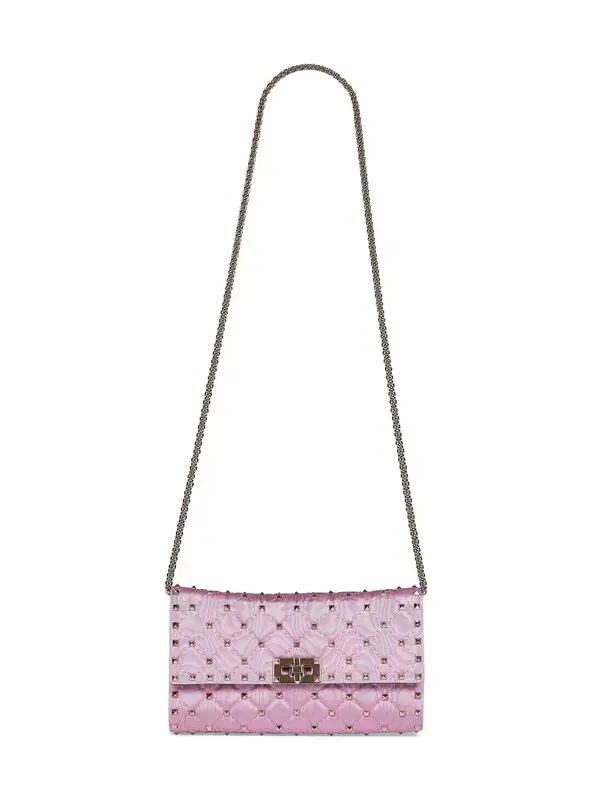Valentino Garavani Rhododendron Pink Rockstud Spike Crossbody Bag - Multicolor