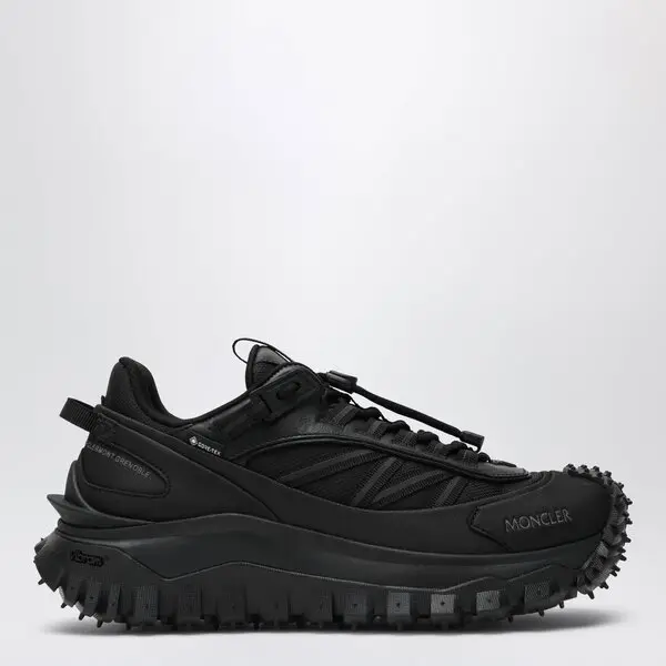 Moncler Trailgrip Gtx Sneakers In Leather And Nylon - Black
