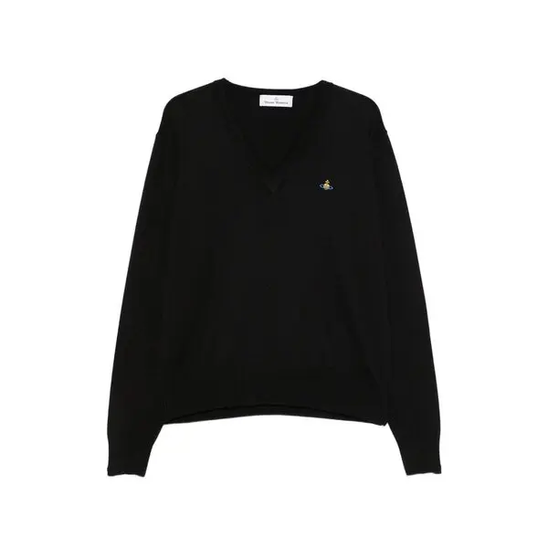 VIVIENNE WESTWOOD V-neck Pullover - Black