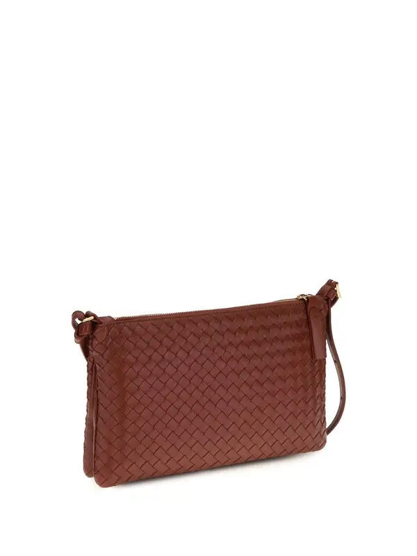 Bottega Veneta Intrecciato Shoulder Bag - Red