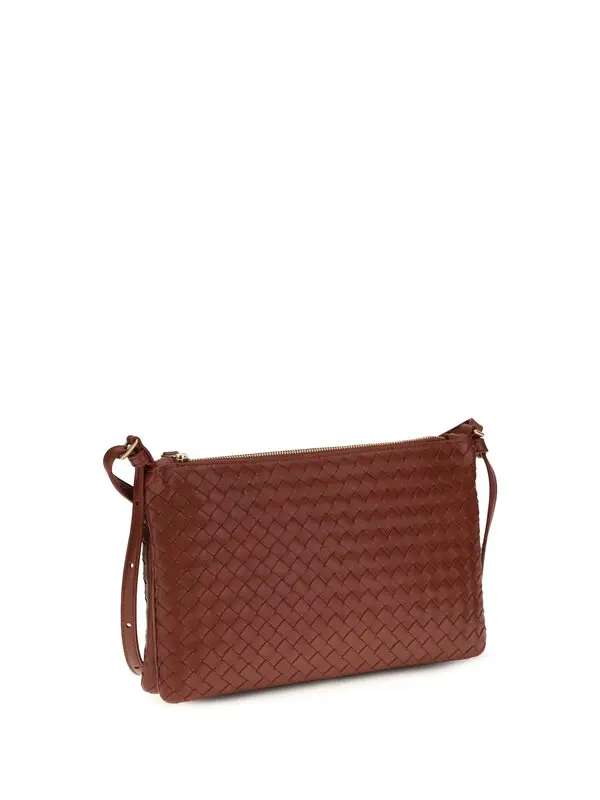 Bottega Veneta Intrecciato Shoulder Bag - Red