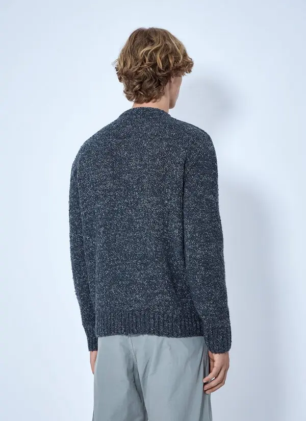 Stone Island Crewneck Wool-blend Sweater - Gray