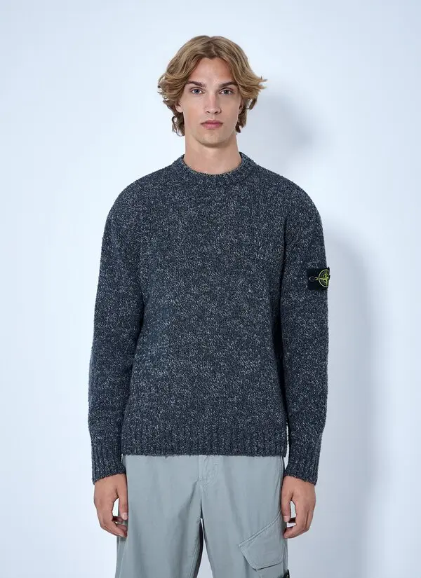 Stone Island Wool-blend Crewneck Sweater - Gray