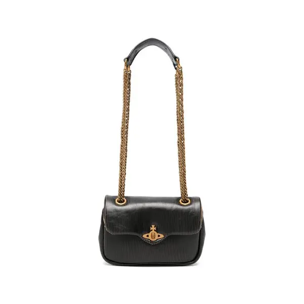 VIVIENNE WESTWOOD Calf Leather Shoulder Bag - Black